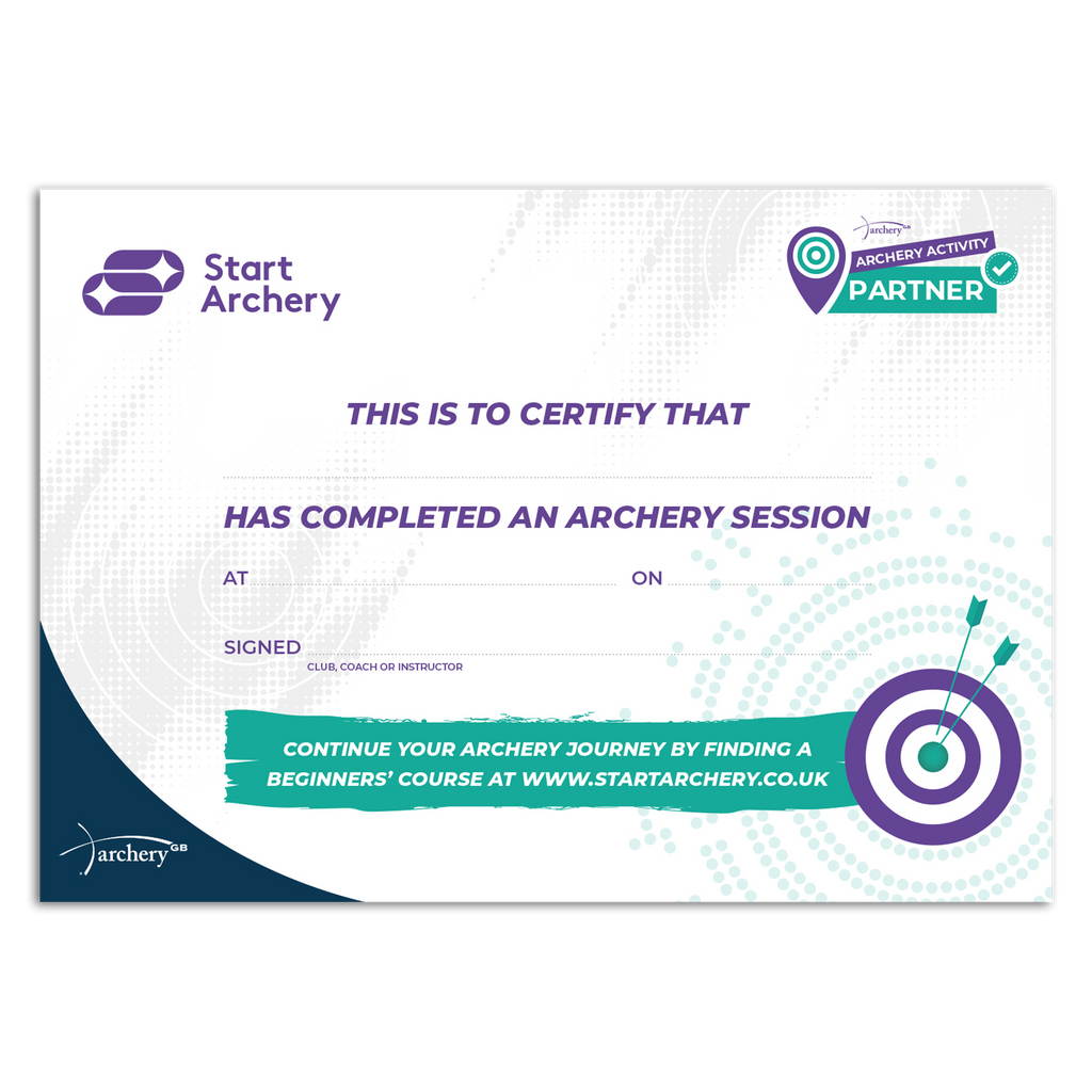 Start Archery Approved Partner Certificates | AAP11 – Archery GB
